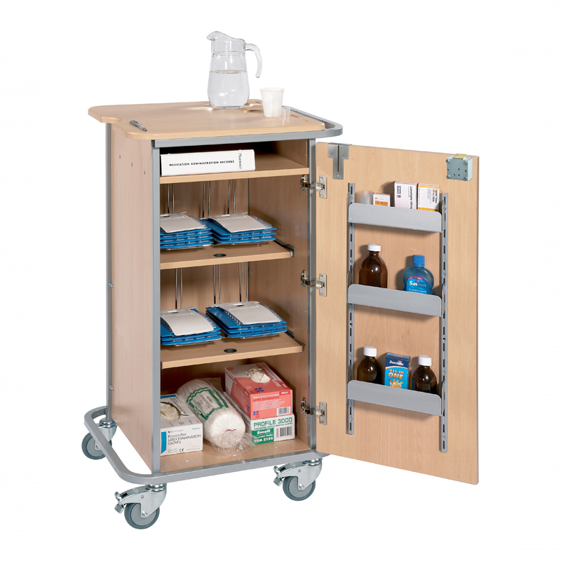 Sunflower Medical 4 Rack Monitored Dosage System Administration Trolley ...