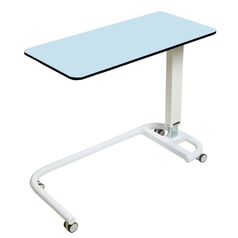 Sunflower Medical Blue Over Bed Table with C-Shaped Base and Compact ...