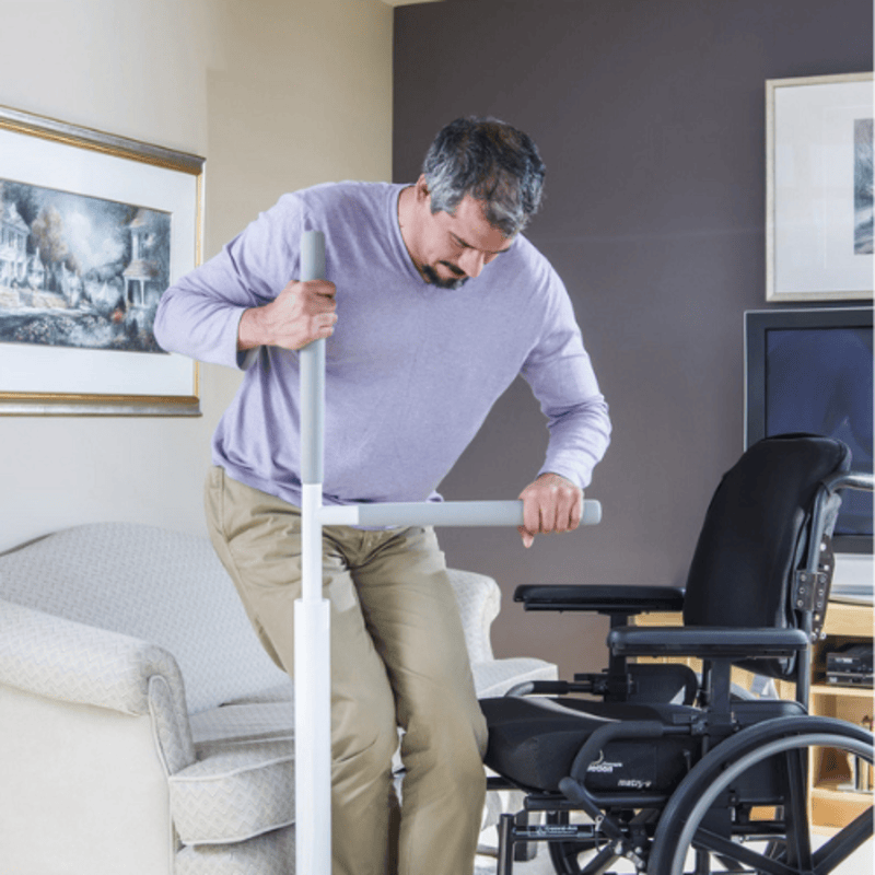 Advantage Rail Support Pole with Bar - MedicalSupplies.co.uk