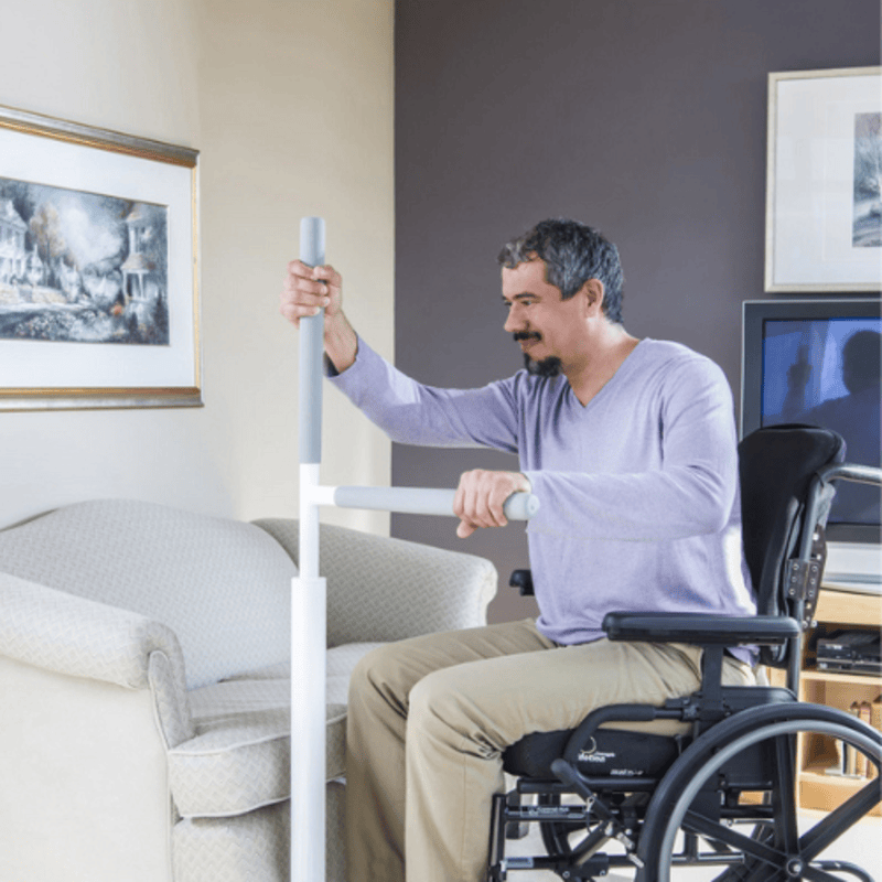 Advantage Rail Support Pole with Bar - MedicalSupplies.co.uk