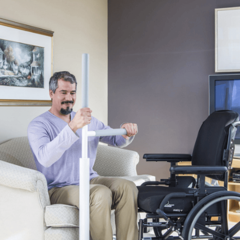 Advantage Rail Support Pole with Bar - MedicalSupplies.co.uk