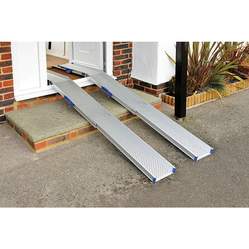 Ultralight-Combi Adjustable Folding Threshold Wheelchair Ramps (Pair of ...