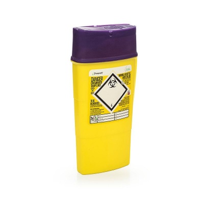 Sharpsafe 0.6L Sharps Container (100pk) - MedicalSupplies.co.uk