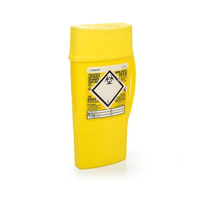 Sharpsafe 0.6L Sharps Container (100pk) - MedicalSupplies.co.uk