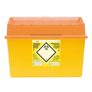 Sharpsafe 24L Sharps Container (15 Pack) - MedicalSupplies.co.uk