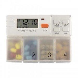 Tabtime 4 Pill Box with Daily Pill Alarm - MedicalSupplies.co.uk