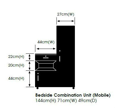 Sunflower Medical Oak Laminate-Faced MDF Right-Hand Wardrobe and ...